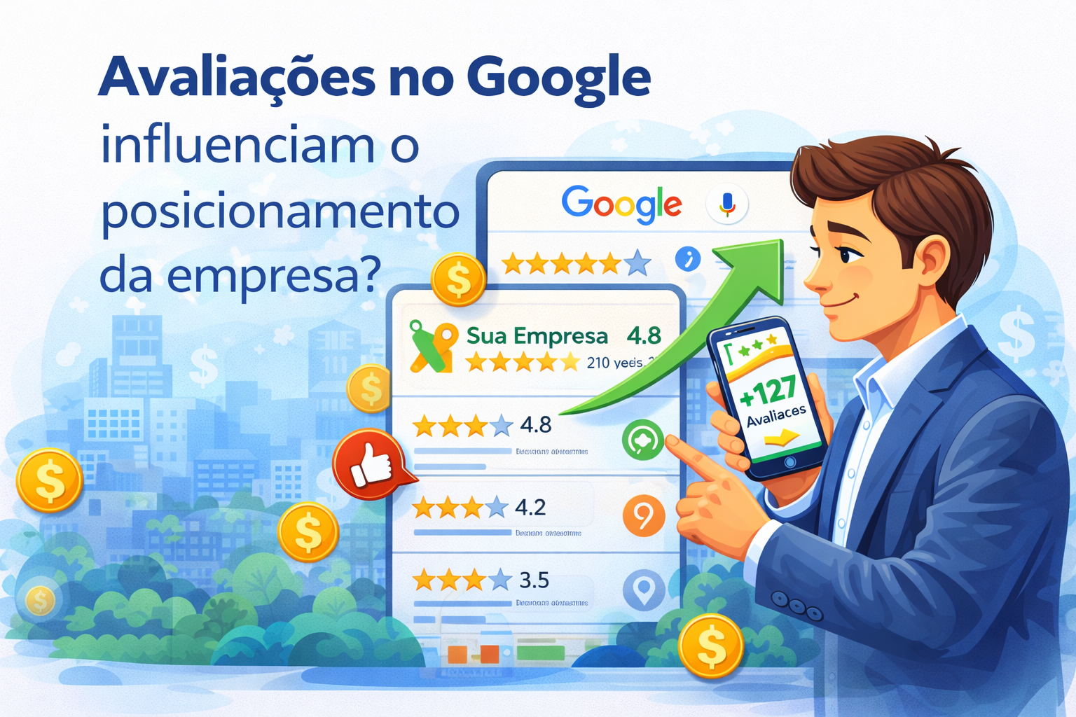 Avaliações no Google influenciam o posicionamento da empresa? - Blog da SOS